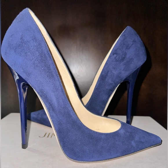 Jimmy Choo | Shoes | Navy Jimmy Choo Anouk Heels | Poshmark